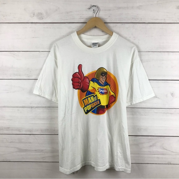 Vintage | Shirts | Vintage Rare Man Of Popsicle Commercial Tshirt ...